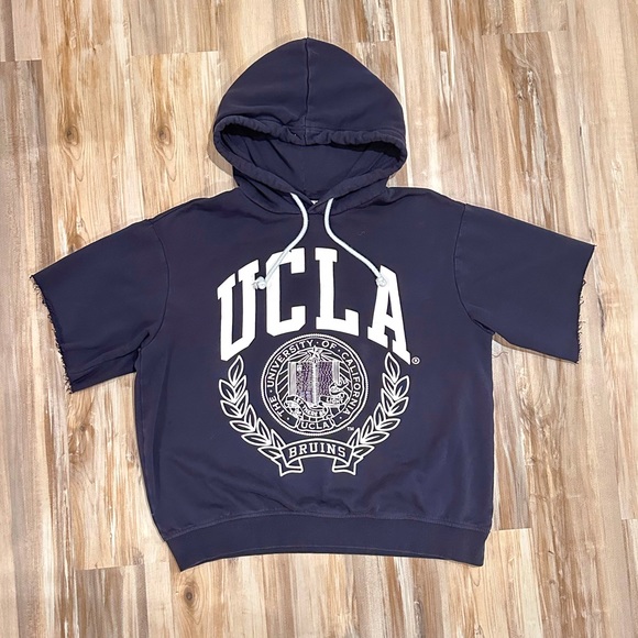 H&M | Tops | Ucla Hm Navy Blue Hoodie Sweatshirtcenter Logo Size S ...